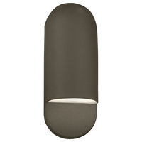 Ambiance Small Capsule Wall Sconce (Outdoor), Pewter Green, LED ...