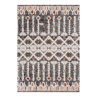 Polaris PRI-2300 Machine Woven Area Rug, 6'7" x 9' - Contemporary ...