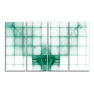 Light Blue Bat on Radar Screen, Multipanel Abstract Canvas Art Print ...