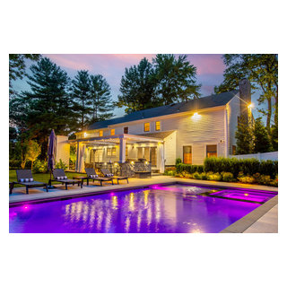 Tenafly - Rectangle Pool & Spa - Modern - Pool - New York - by Mufson ...