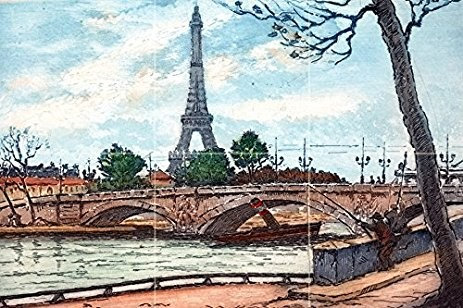 Tile Mural Kitchen Backsplash Splashback Paris, Seine And Eiffel Tower ...