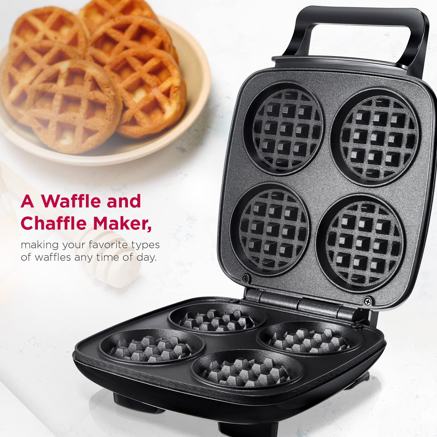 Mywaffle Classic Waffle & Chaffle Maker - For Breakfast, Churro, Keto ...