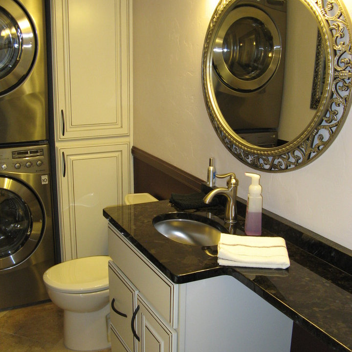 75 Beautiful Powder Room Laundry Combo Home Design Ideas & Designs ...