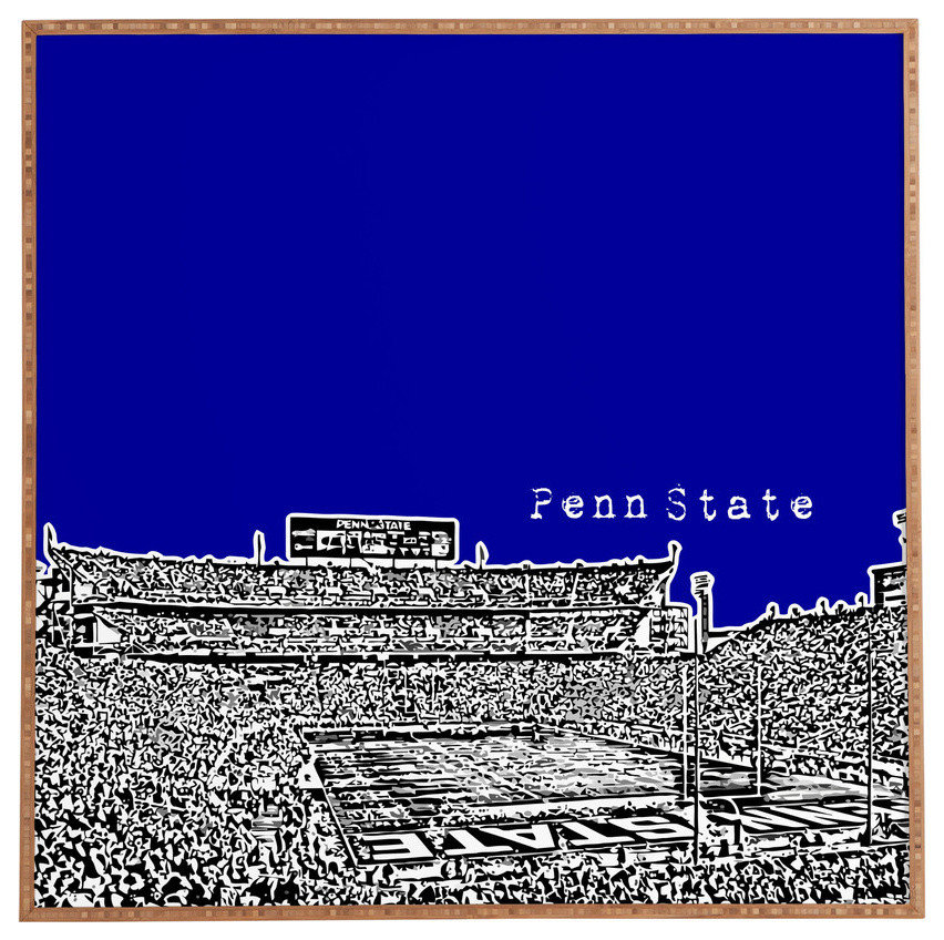 Deny Designs Bird Ave Penn State University Navy Framed Wall Art ...