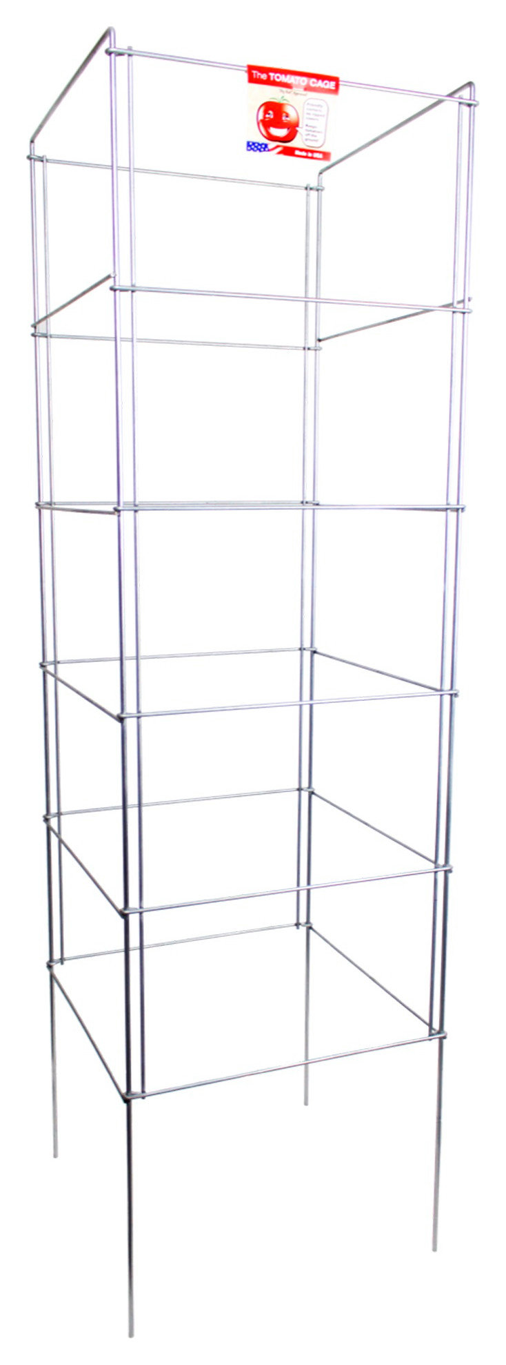 3 FOLDING TOMATO CAGES - 3 Pack Heavy Duty Vegetable Support USA, 48 in ...