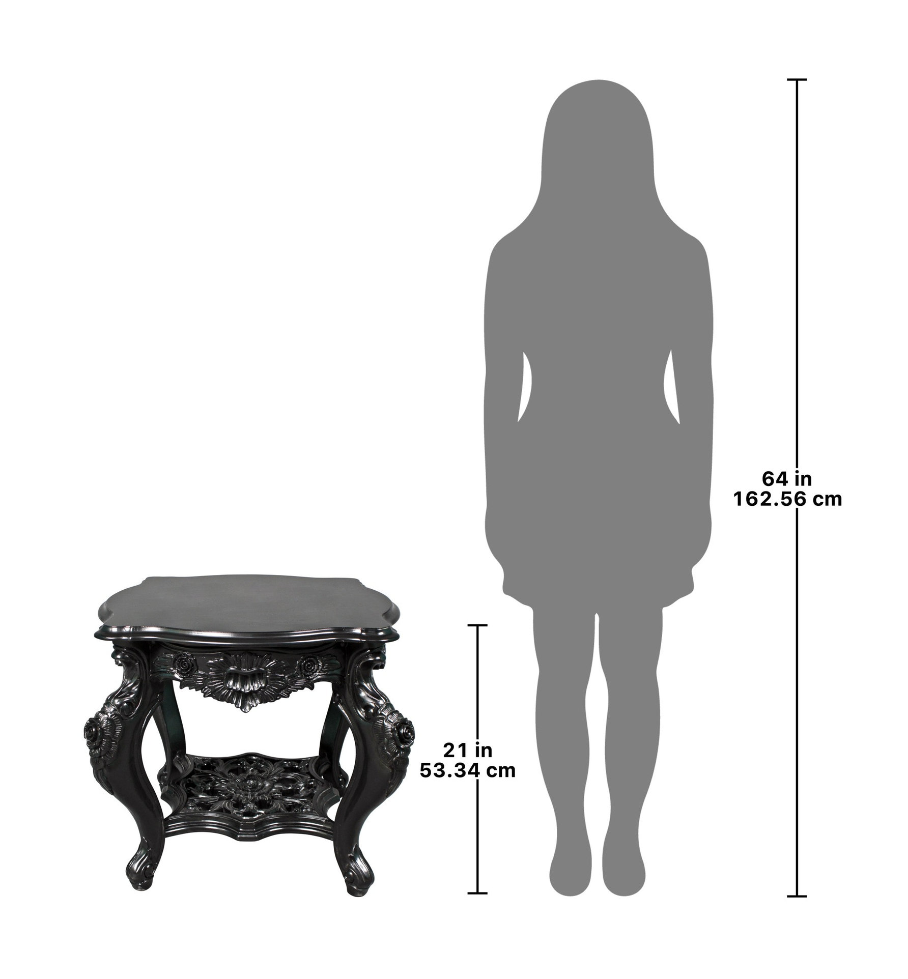 Ebony Rose Side Table - Traditional - Side Tables And End Tables - by ...