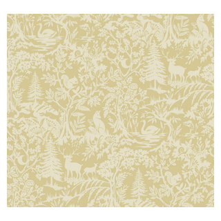 Alrick Mustard Forest Venture Wallpaper, Bolt - Rustic - Wallpaper - by ...