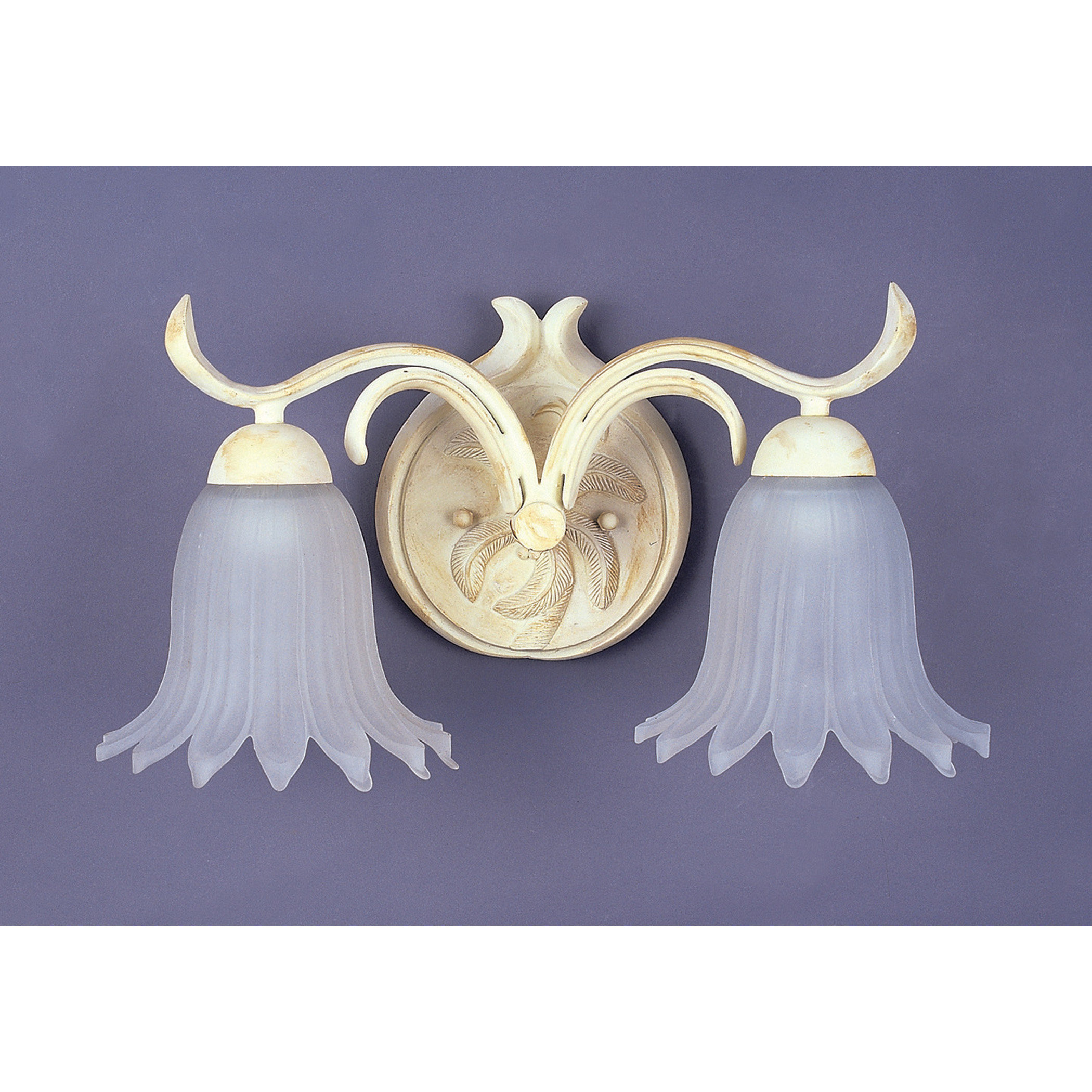ELK LIGHTING 3153/2 Antique Ivory Wall Brack.Iron, Frosted ...
