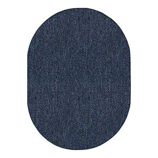 Saturn Collection Solid Color Indoor Outdoor Area Rugs, 6' x 8' Oval ...