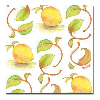 'Lemons' Canvas Art by Wendra, 18" x 18" - Traditional - Prints And ...