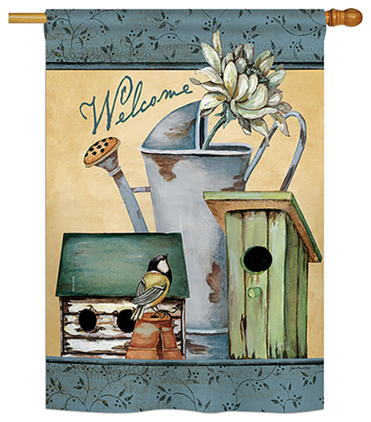 Welcome Spring Garden Inspirational, Everyday House Flag 28"x40", 28 ...