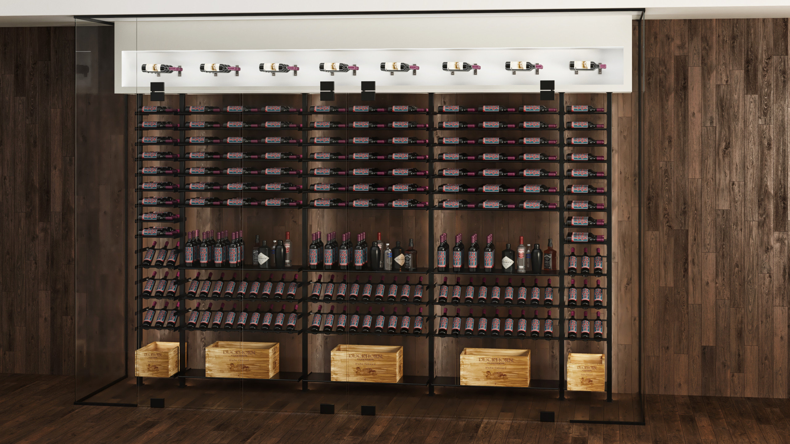 W Series Bottle Height Wine Rack Wall Mounted Storage, 3 Bottles ...