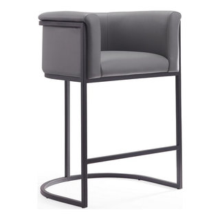 Cosmopolitan Counter Stool, Grey and Black - Transitional - Bar Stools ...