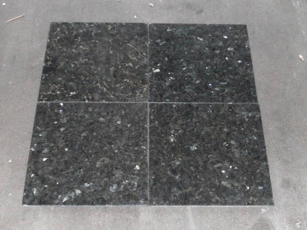 Emerald Pearl Granite Tiles, Polished Finish, 12"x12", Set of 44 ...