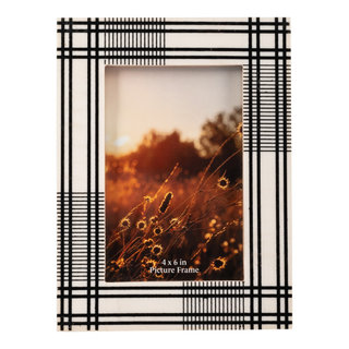 Resin, 4X6 Plaid Lines Photo Frame, Black/White, 6x1x8 inches ...
