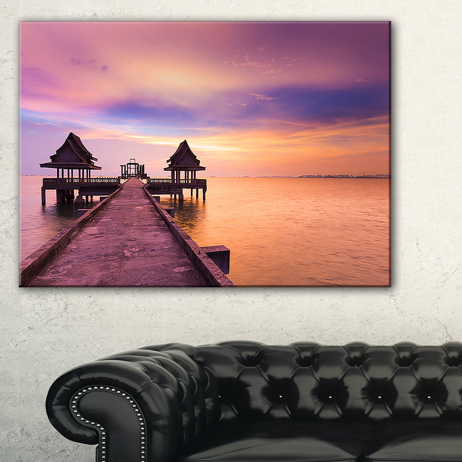 "Walking Path To Abandoned Temple" Canvas Wall Artwork, 40"x30" - Beach ...