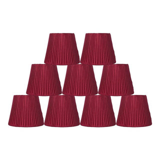 Box Pleated Chandelier Lamp Shade, Set of 9 - Traditional - Lighting ...