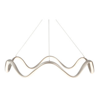 WAC dweLED Morae 1-Light 30" LED Pendant 3000K, Black/Silicone, PD ...