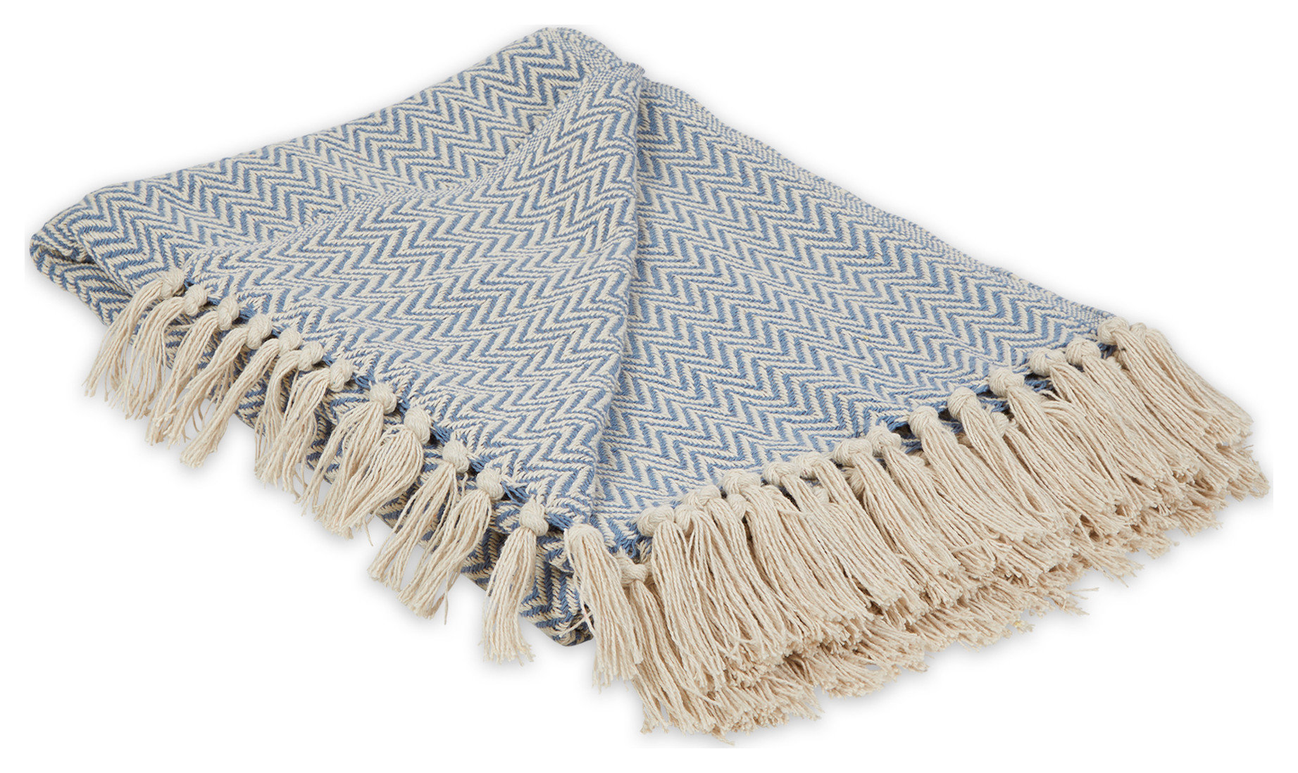 Teal Handloom Chevron Throw - Throws - by VirVentures | Houzz