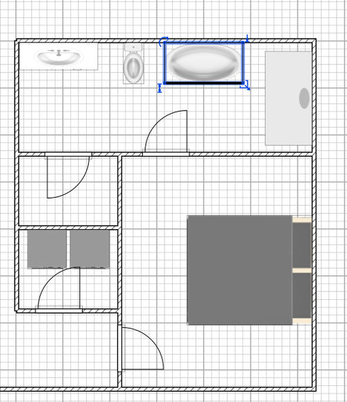 14x7 Master Bathroom layout help