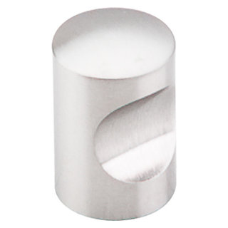 Indent Knob 5/8" - Brushed Stainless Steel - Contemporary - Cabinet And ...