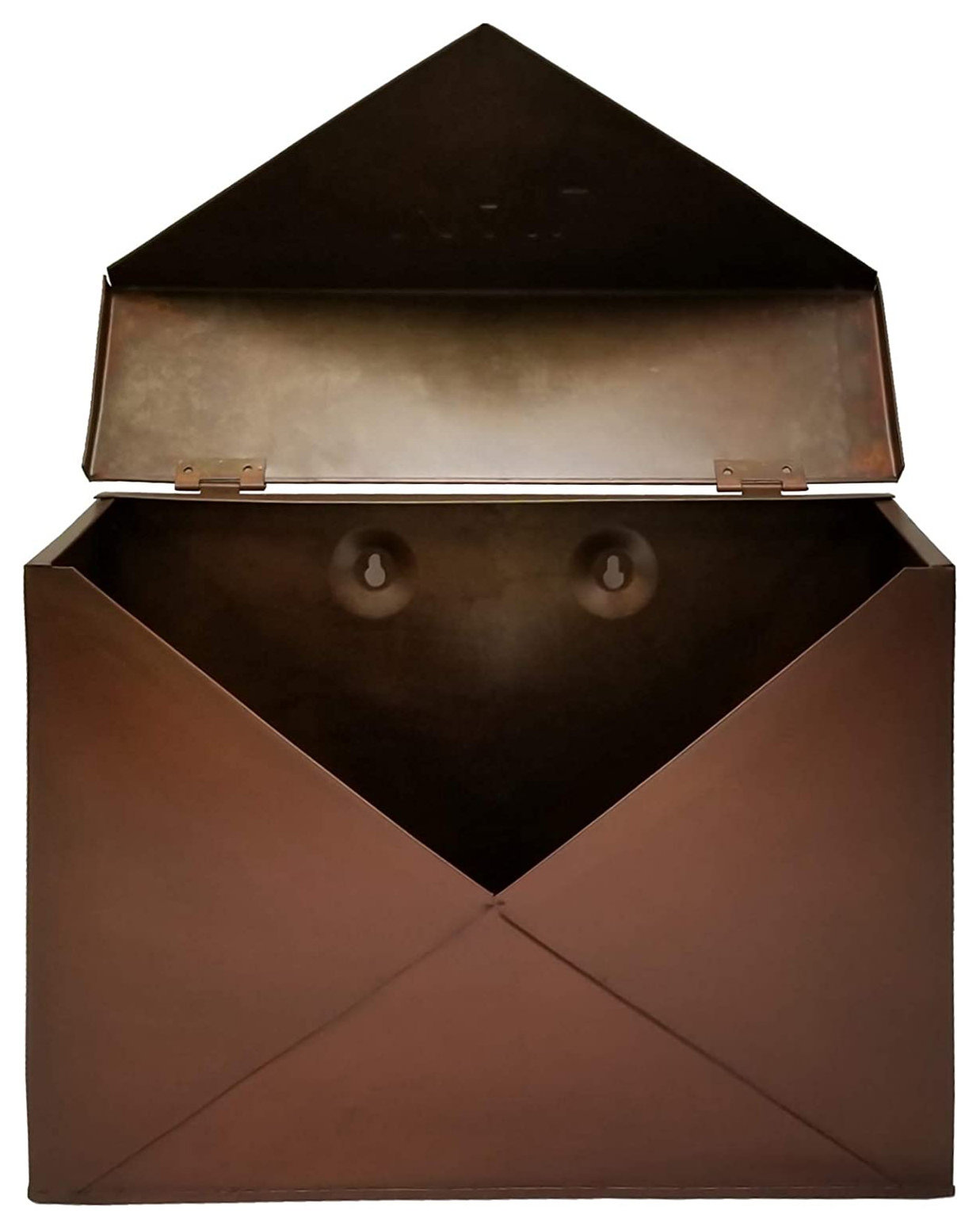 Benzara BM15926 Spacious Envelope Shaped Wall Mount Iron Mail Box ...