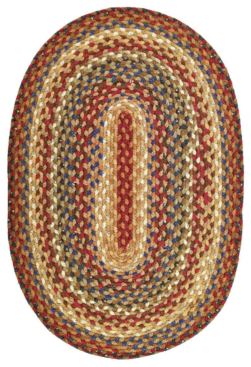 Homespice Decor Biscotti Cotton Braided Rug (Oval), 2' x 3 ...