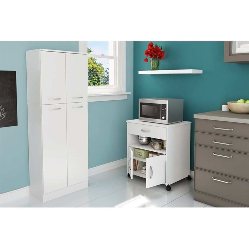 South Shore Axess Printer Cart in Pure White - Contemporary - Office ...