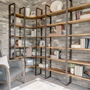 75 Beautiful Industrial Home Office Library Pictures & Ideas | Houzz