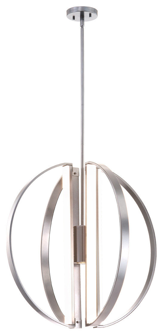 Liv 24" LED 5-Light Chandelier NSH-4302-NCKL, Brushed Nickel - Modern ...