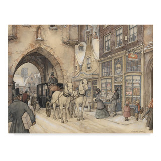 Anton Pieck 'Coming Through The Arch' Canvas Art, 24"x32" - Traditional ...