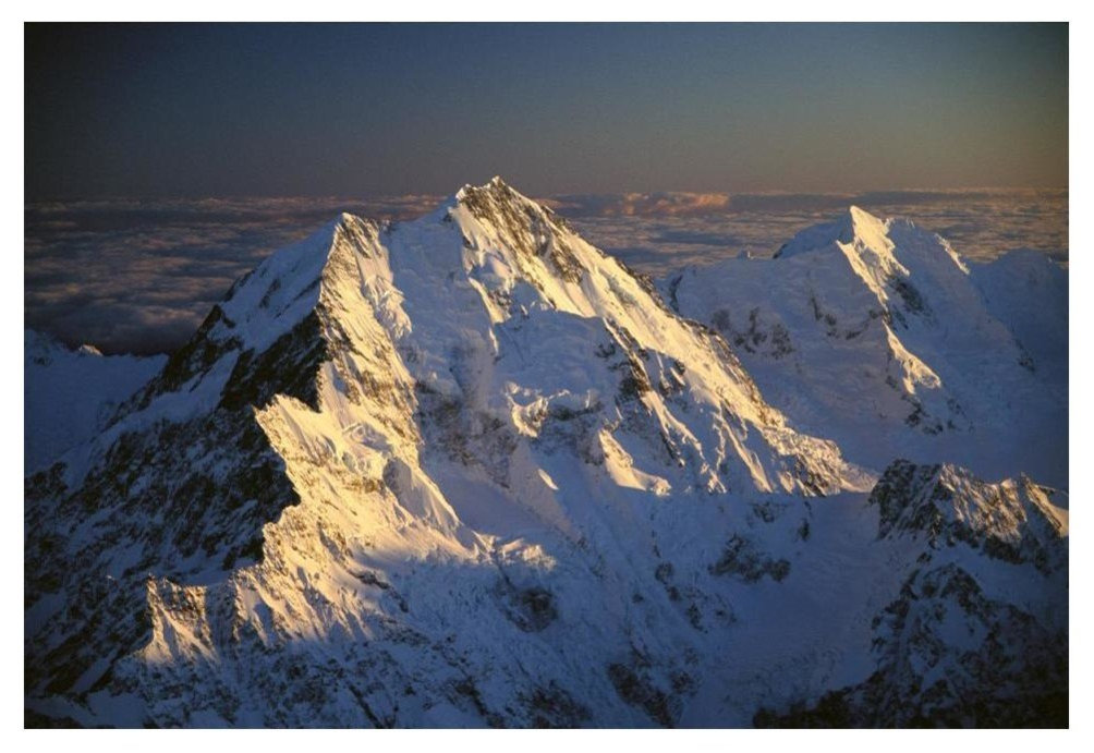 "Eastern faces of Mt Cook, and Mt Tasman at dawn" Paper Art, 20"x14 ...
