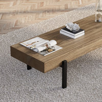 39" Rustic Rectangular Coffee Table, Small/Narrow - Industrial - Coffee ...
