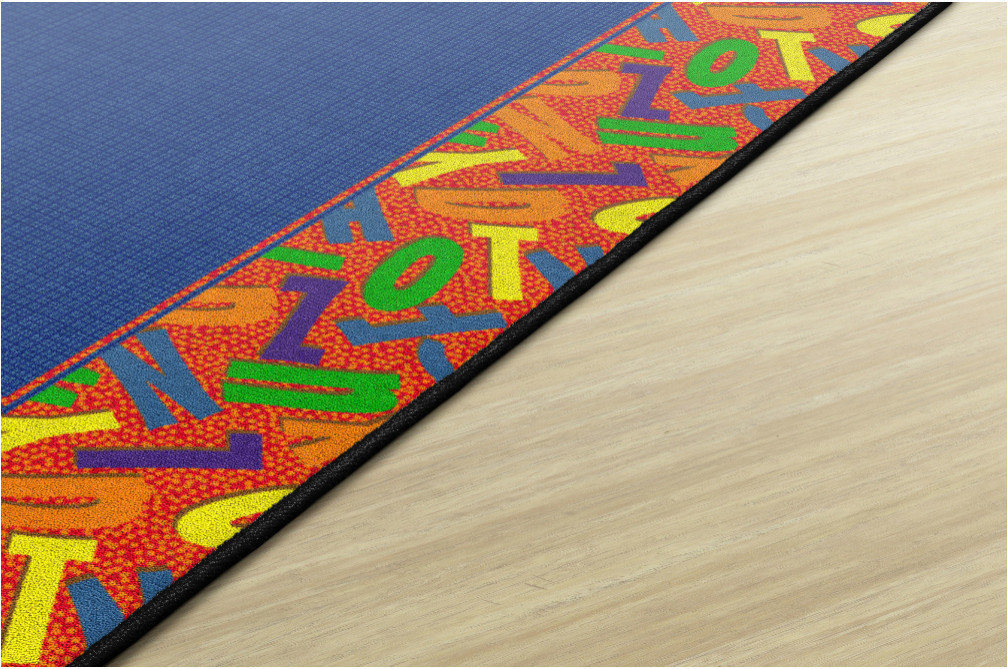 Flagship Carpets FE301-44A 7'6"x12' Scattered Alphabet Educational Rug ...