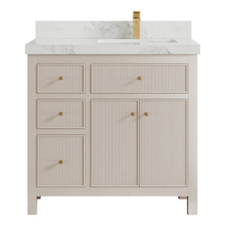 Willow Collection Sonoma 36 Right Offset Bath Vanity, 36" Right Offset ...