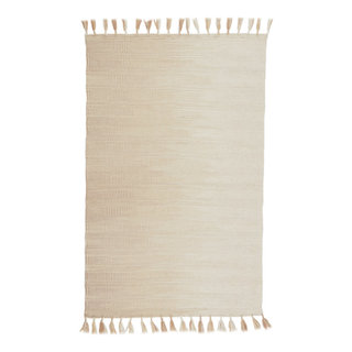 Jaipur Living Flats Handmade Geometric Ivory/Light Tan Area Rug, 5'x8 ...