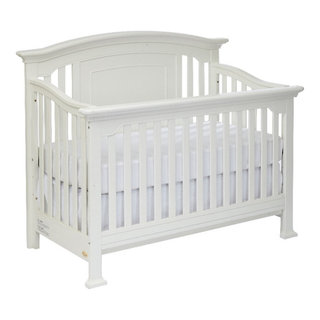 Centennial Medford Traditional Wood 4-in-1 Convertible Crib in White ...