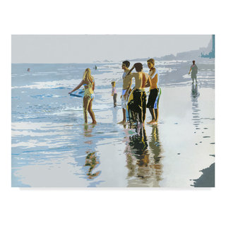 J Arthur 'Beach Boys' Canvas Art, 32"x24" - Beach Style - Prints And ...