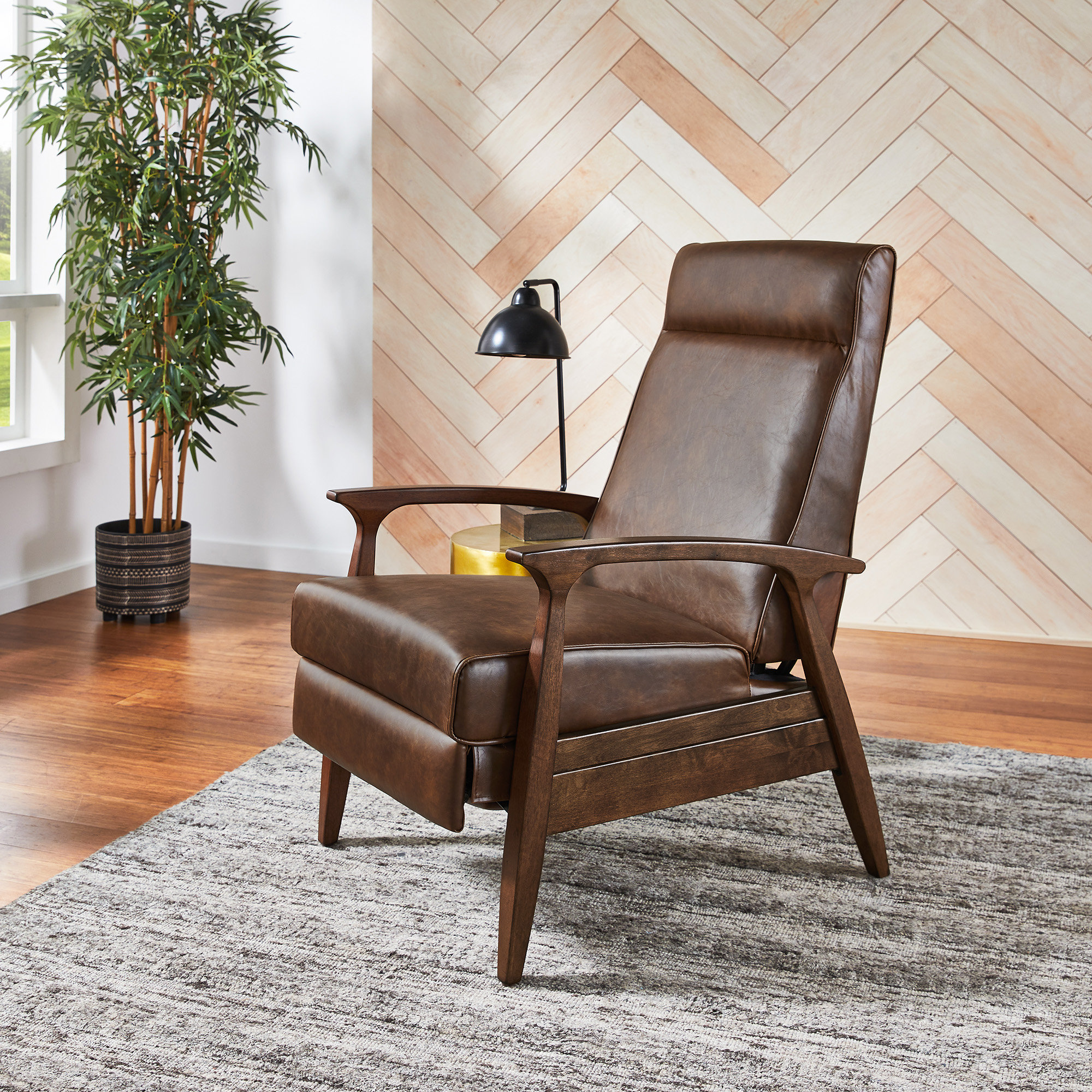 Winfryd 25.75" Wide Mid-Century Modern Recliner - Midcentury - Recliner ...