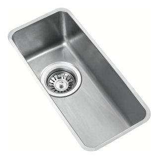 6" Deep 16" x 6.5" Bowl Rectangular Stainless Steel Undermount Prep Bar ...