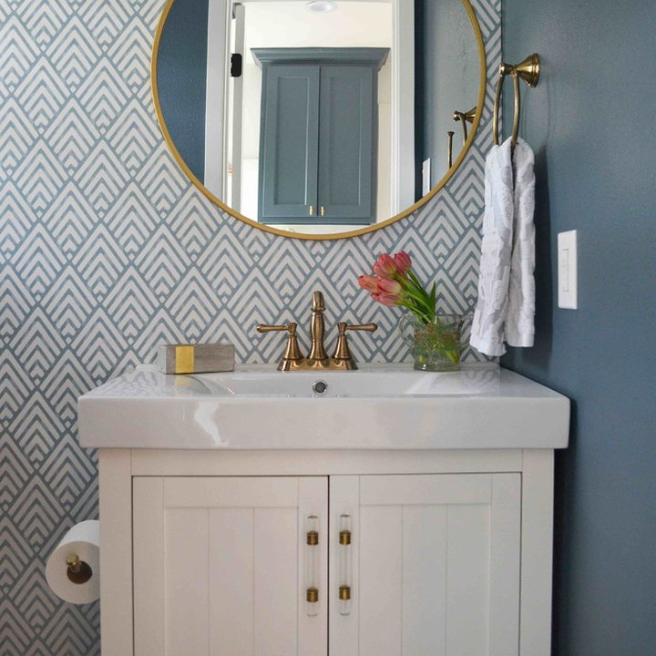 75 Transitional Powder Room Ideas - November 2025 | Houzz