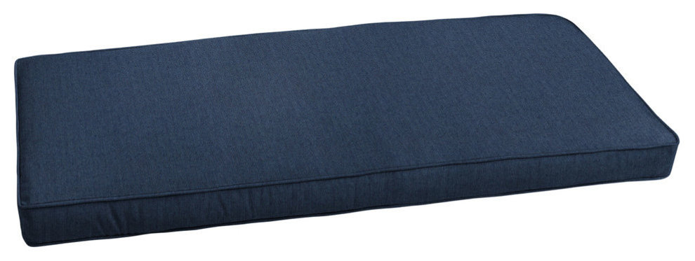 Sunbrella Corrigan Indigo Blue Outdoor Bench, 42x20 - Contemporary ...