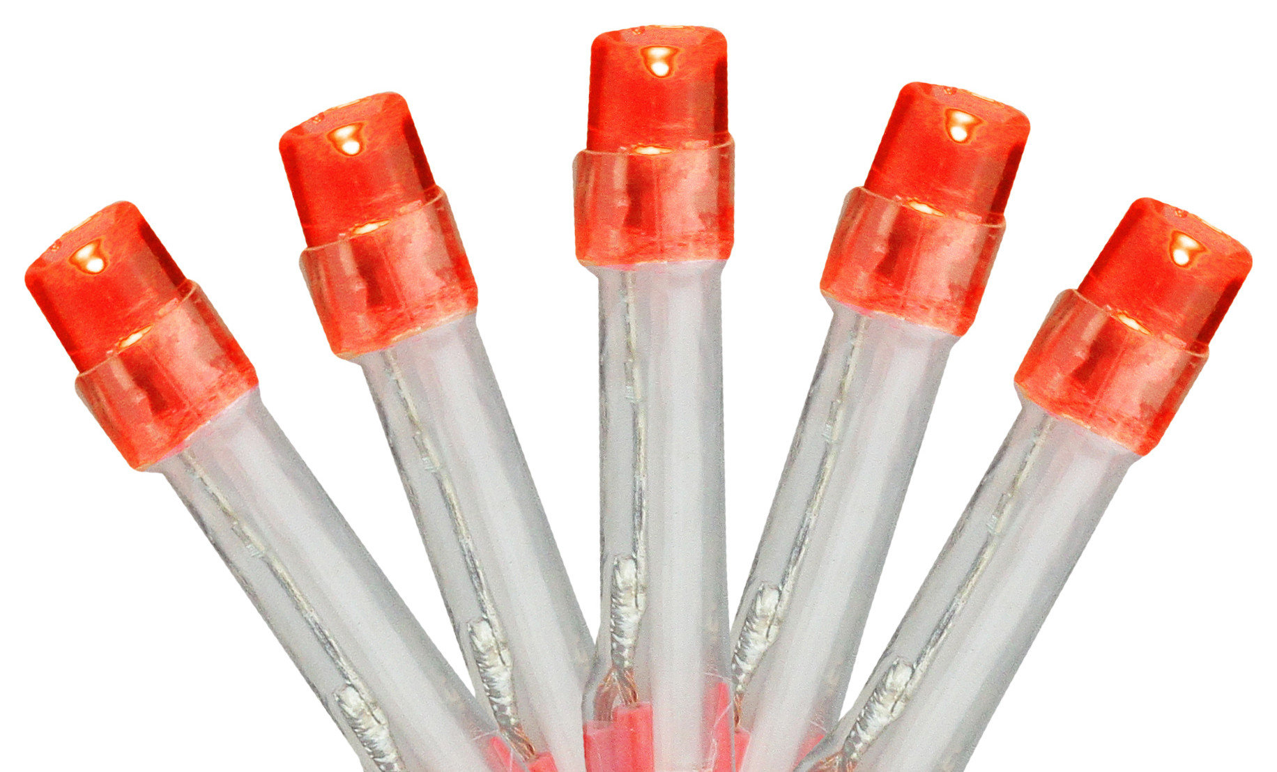 15 Prelit Orange LED Micro Wide Angle Mini Christmas Lights, 4.8' Red ...