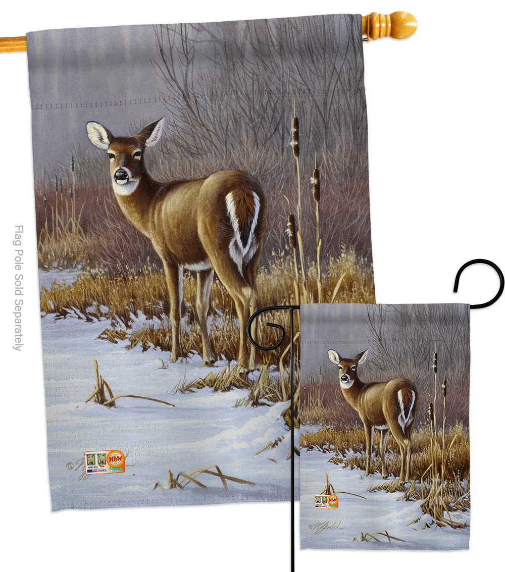 On Alert Nature Wildlife Flags Set, 28" X 40" X 0.1" - Modern - Flags ...