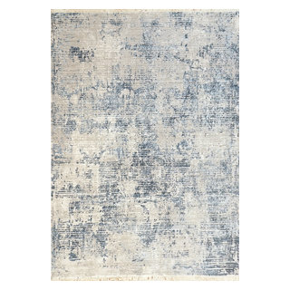 Dynamic Rugs Mood 8451 Organic and Abstract Rug, Ivory and Blue, 3'0"x5 ...