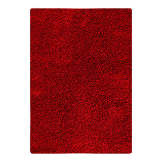 Hand Woven Red Shag Area Rug, 5'2"x7'6" - Contemporary - Area Rugs - by ...