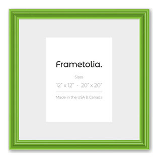 Fresh Lime 2" Lavo Picture/Gallery Frame, 20" x 20" - Wide Mat ...