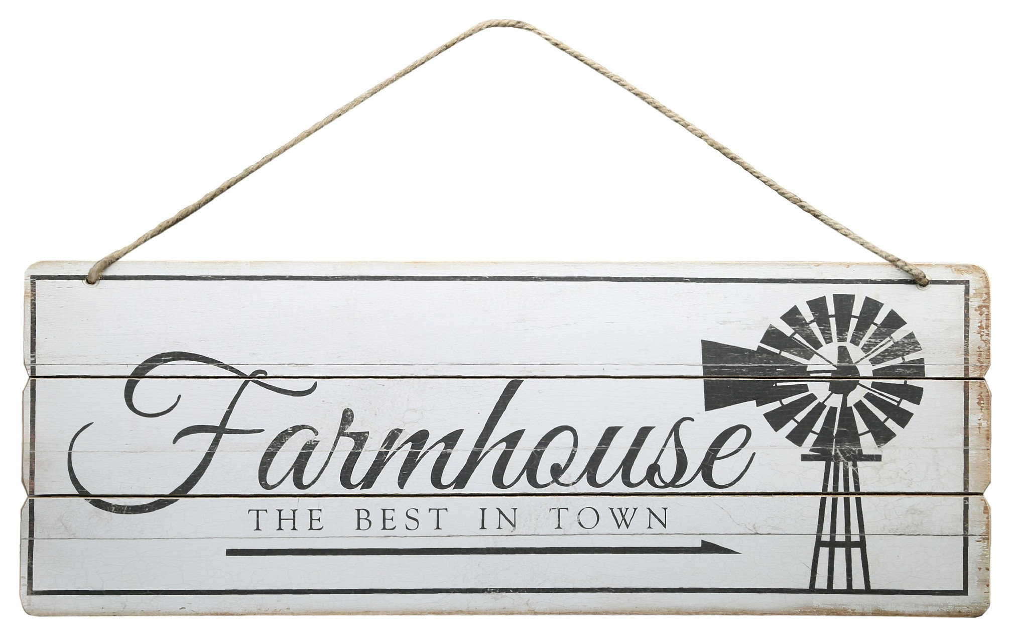 Wooden Wall Art with Farmhouse Typography, Set of 2, White and Black ...