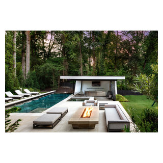 California Modern - Midcentury - Pool - Atlanta - by Habachy Designs ...