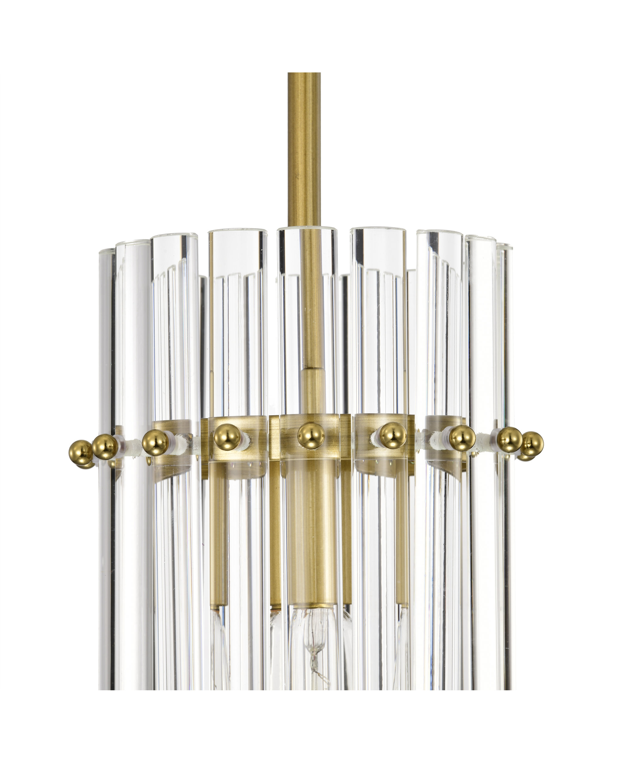 Eva 1 Light Crystal Glass Rod Mini Pendant Chandelier - Contemporary ...